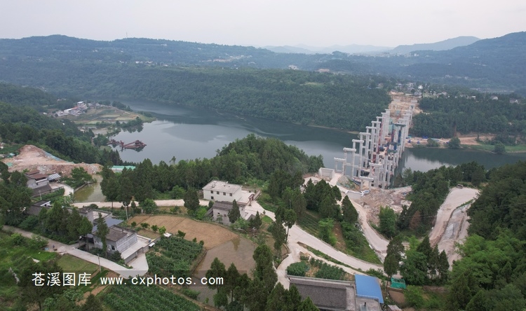 20220522苍溪元坝镇金碑村绵巴高速碑沱东河大桥建设 苍溪最大的纪实图片网站 苍溪百科图库